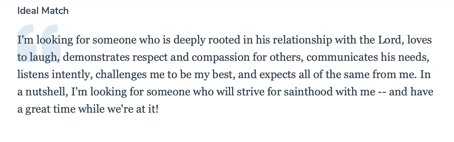 Adventures in online dating, part three: My Catholic Match experience ...